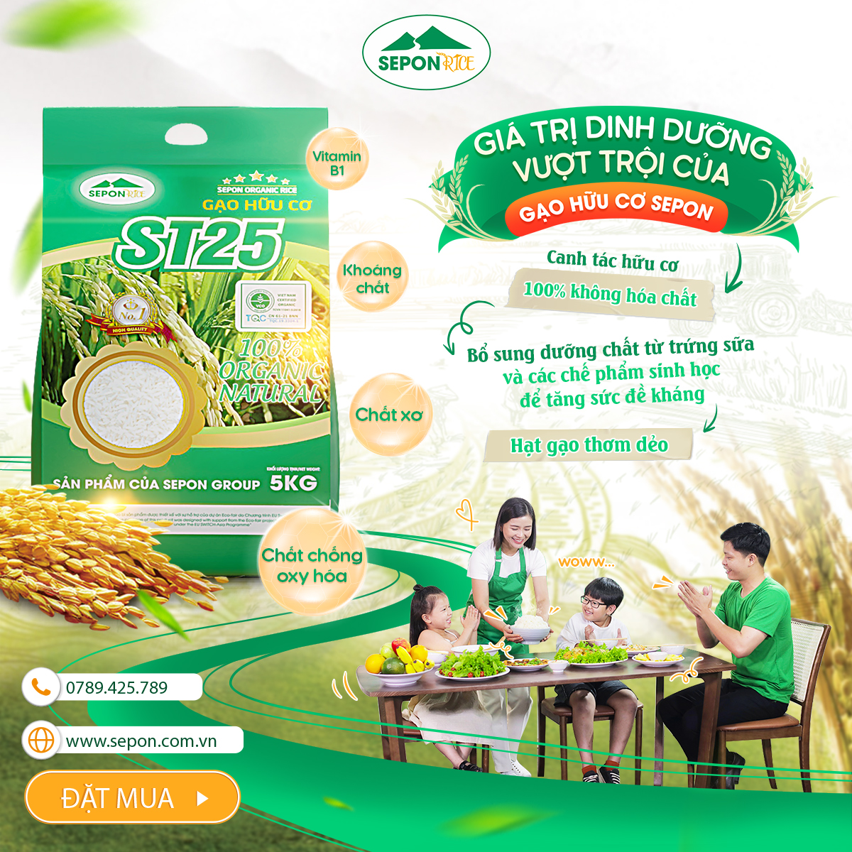 Gạo Sepon – Tinh hoa từ đất Quảng Trị - Gạo Sepon